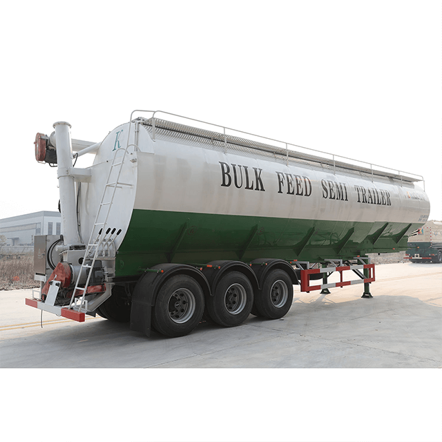 13m Bulk Feed Grain Trailer 57.5m3 Electrical Auger Conveyor from China ...