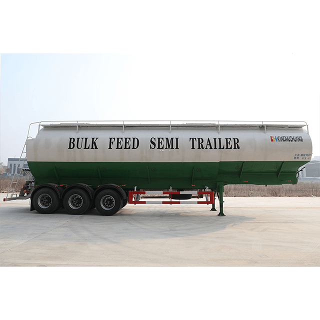 13m Bulk Feed Grain Trailer 57.5m3 Electrical Auger Conveyor from China ...